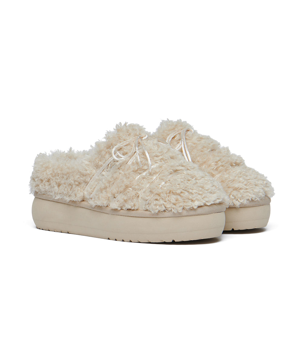 ROCKFISH CURLY FUR MULES - BEIGE – SeoulSeoul