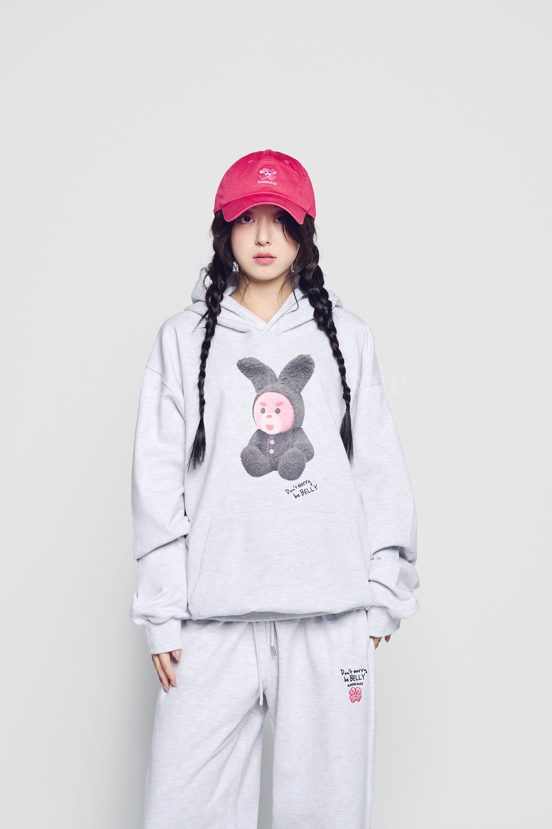 acmé de la vie BELLY GOM X ADLV RABBIT BELLY HOODIE MELANGE – SeoulSeoul