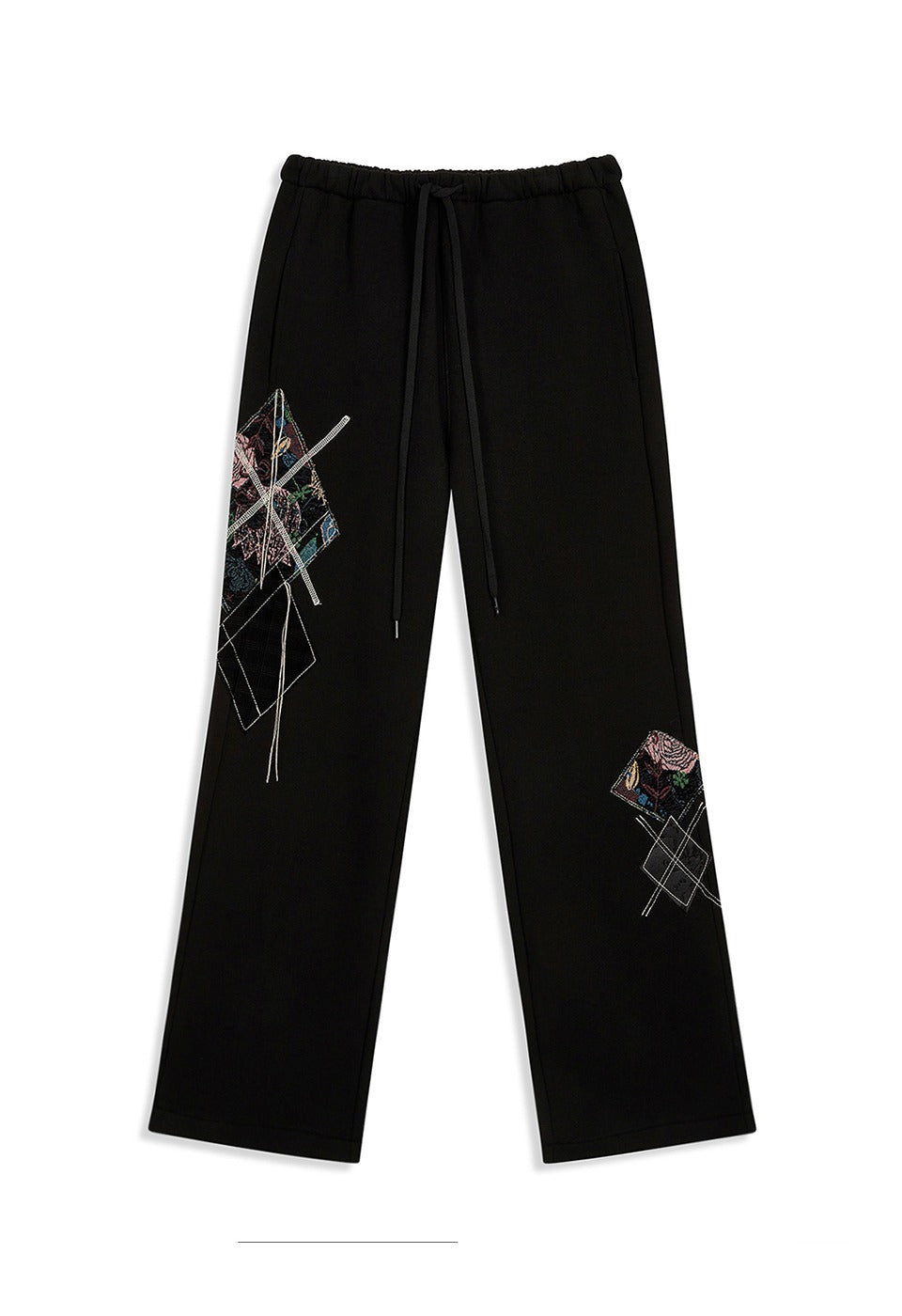 OPEN YY ARGYLE PATCHED LOUNGE PANTS, BLACK – SeoulSeoul