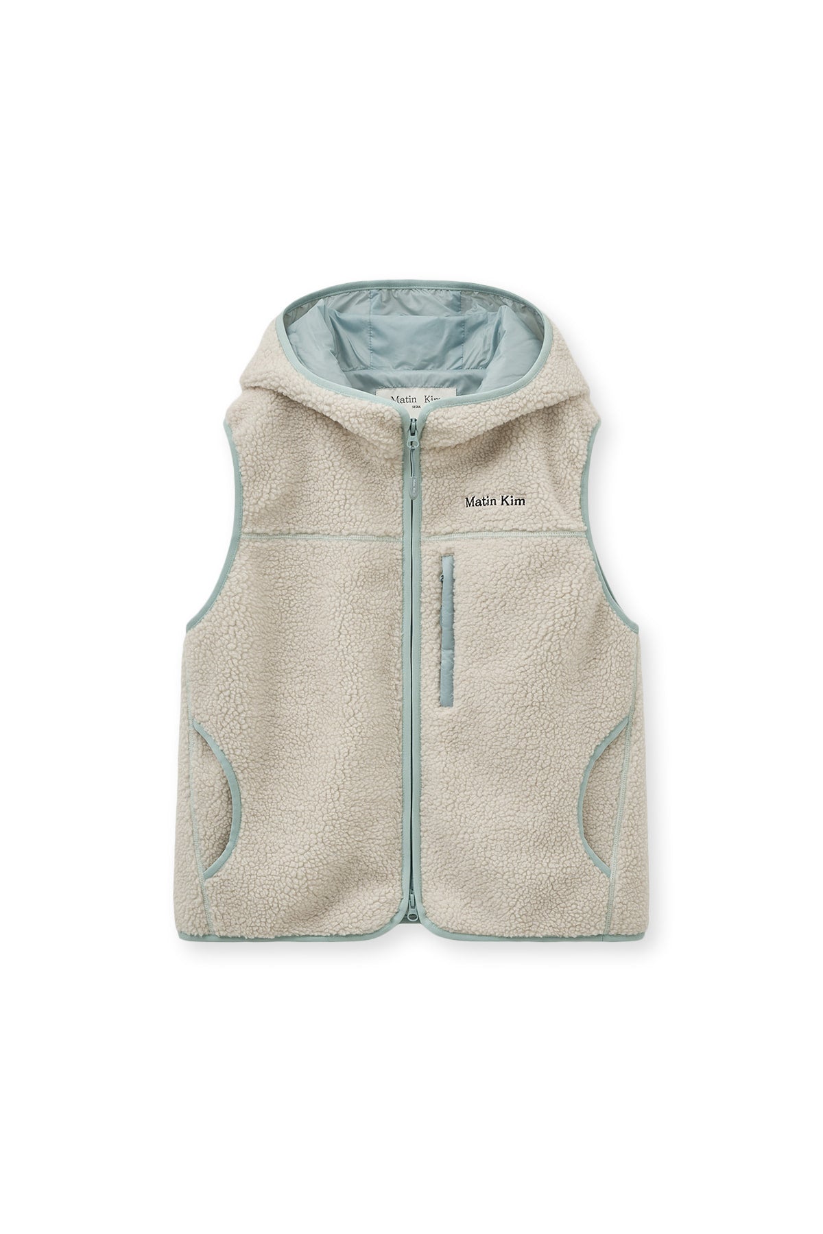 MATIN KIM FLEECE HOODY VEST IN IVORY – SeoulSeoul