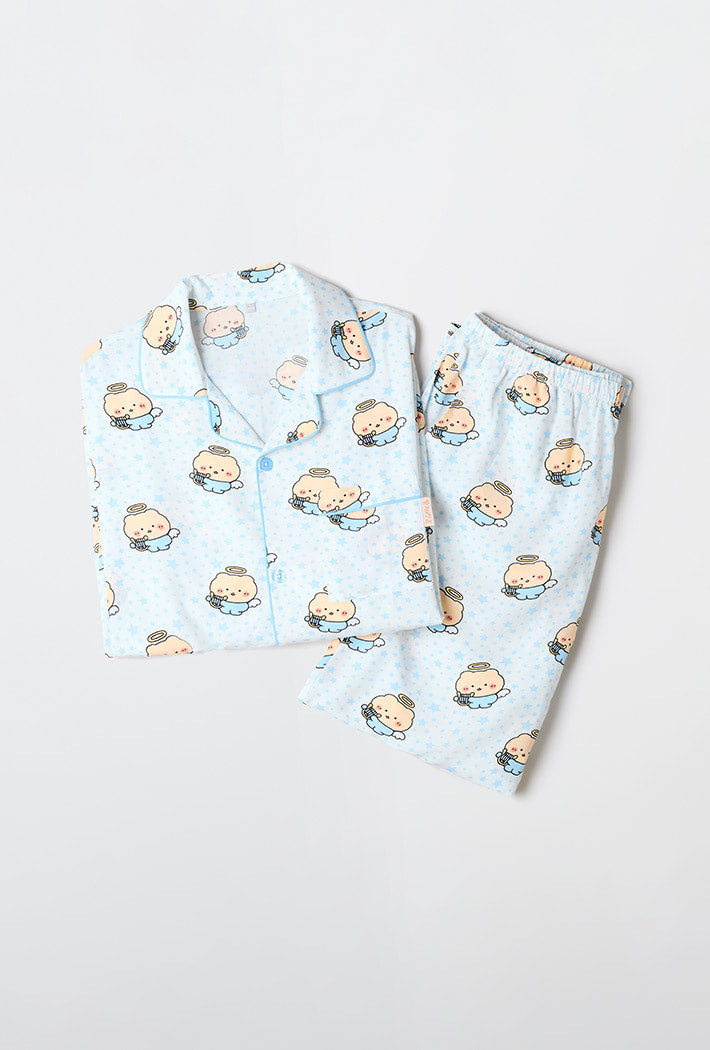 SPAO x Yurang Broken Bear Long Sleeve Sleeping Pajamas LIGHT BLUE ...