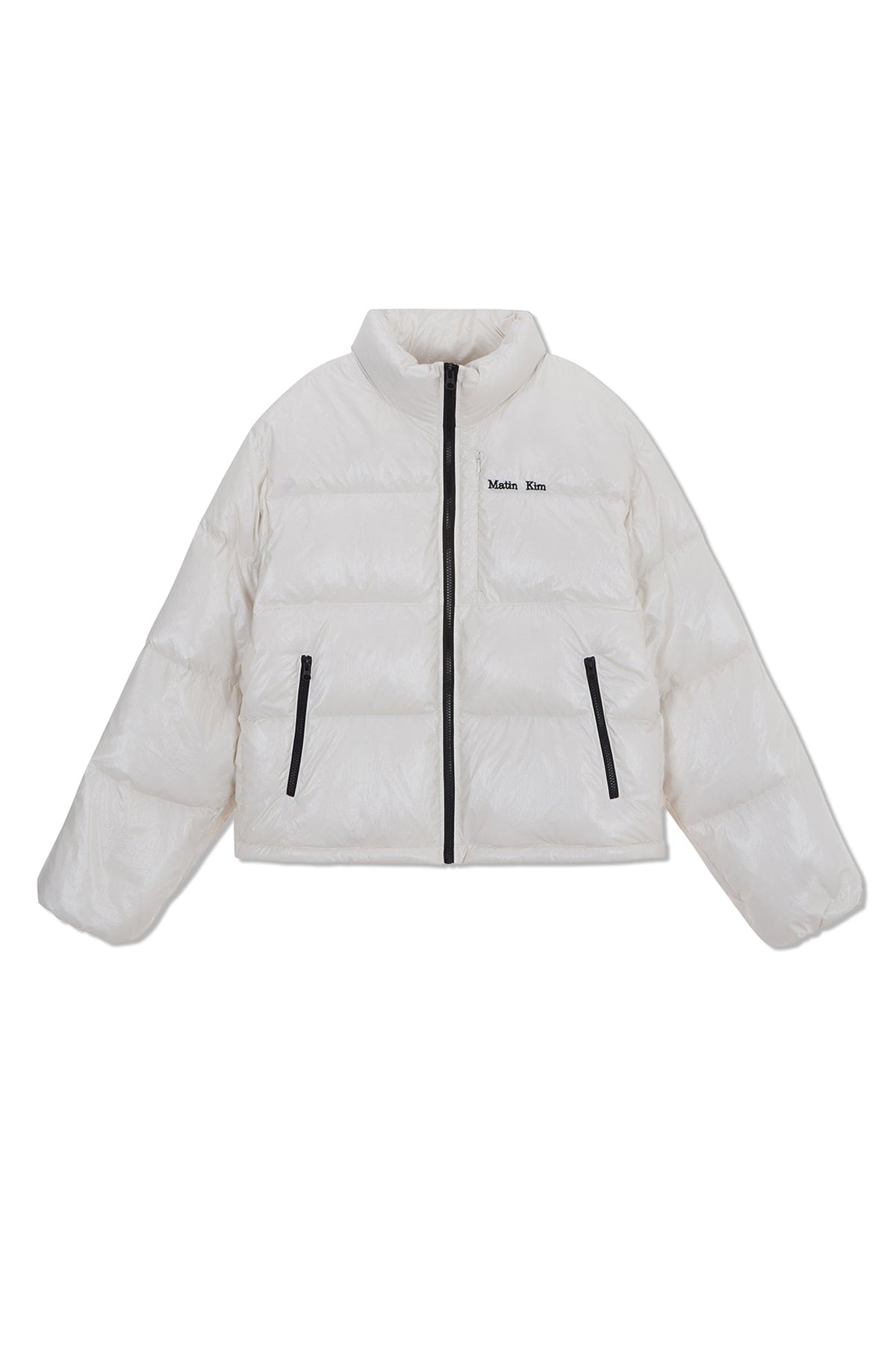 MATIN KIM SMALL LOGO VOLUME DOWN JUMPER FOR WOMEN IN IVORY – SeoulSeoul