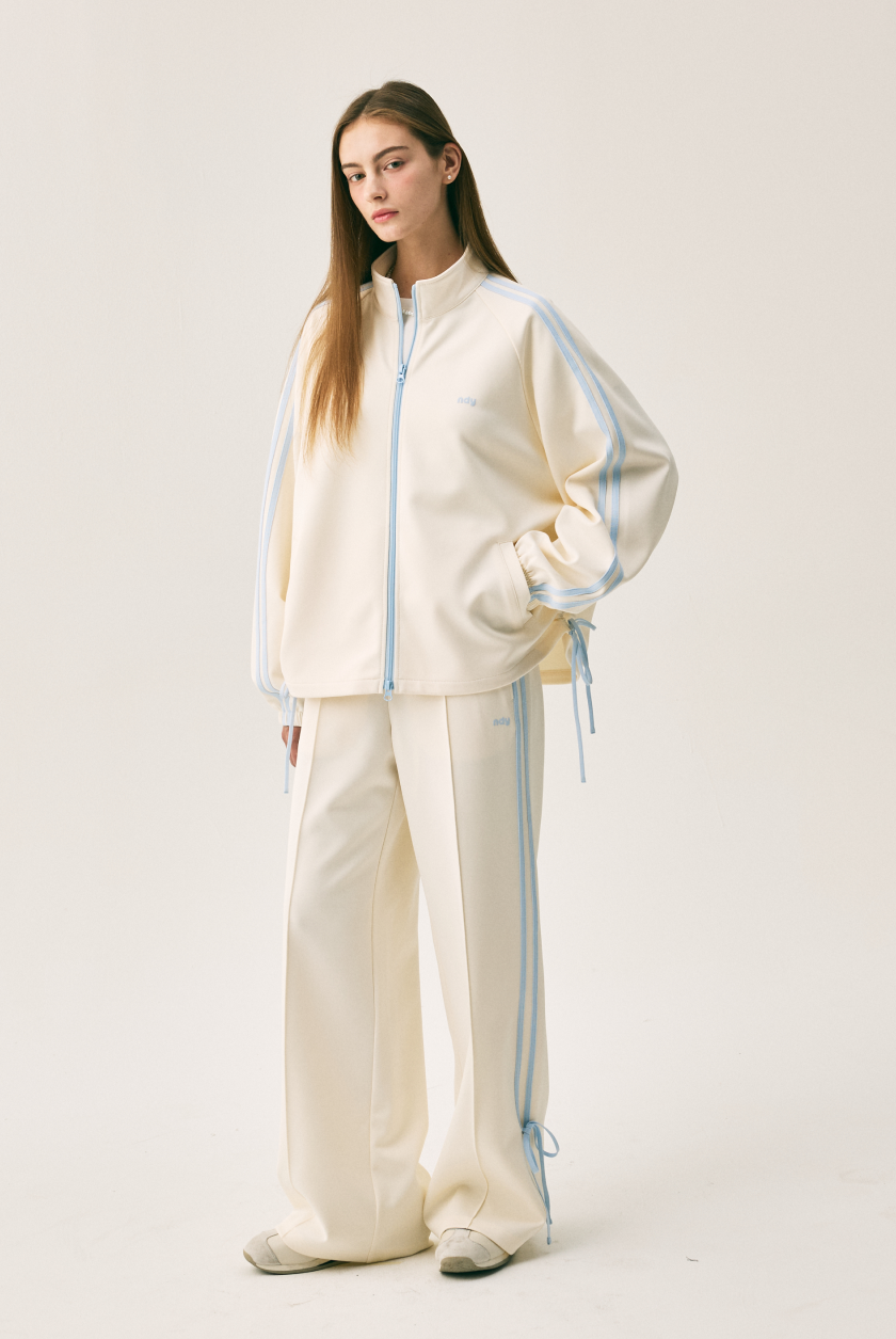 NERDY Ribbon Track Pants Cream – SeoulSeoul