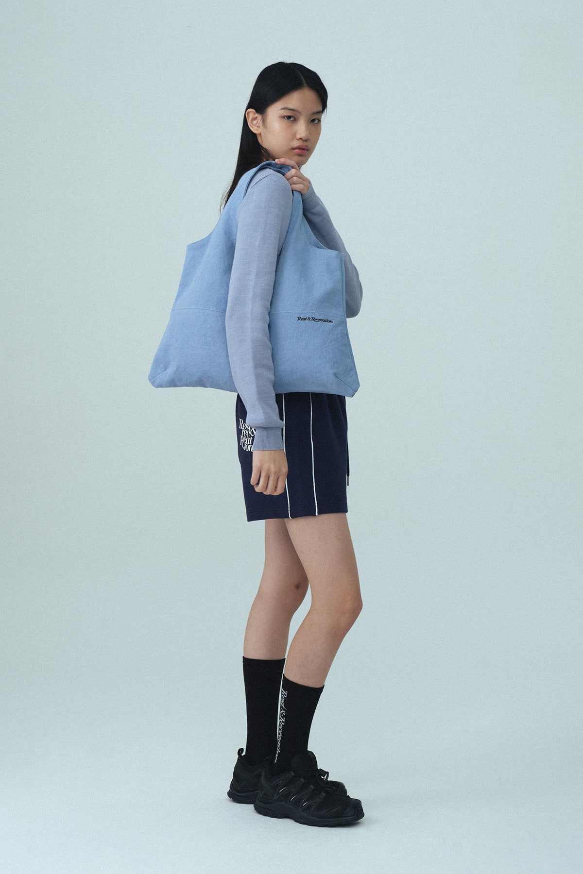 RR COTTON SHOULDER BAG - SKY BLUE – SeoulSeoul