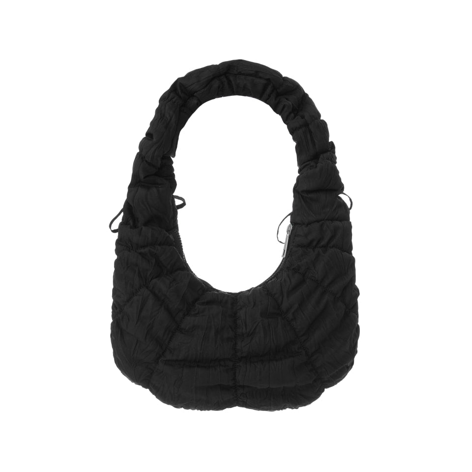 NERDY Mini Pleated Ribbon Hobo Bag Black – SeoulSeoul
