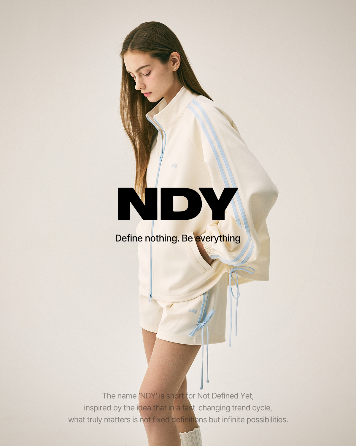 NERDY Ribbon Track Shorts Cream – SeoulSeoul