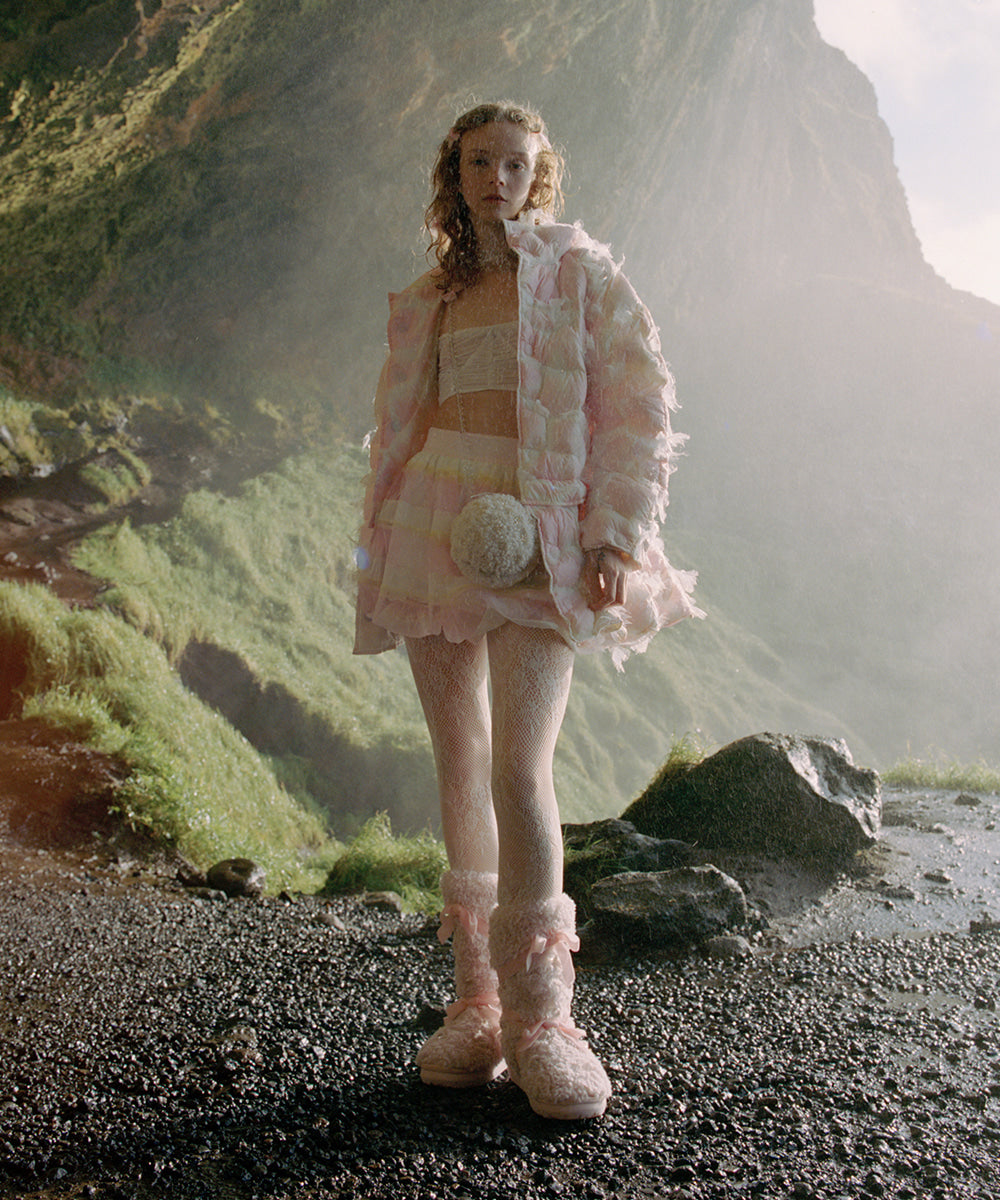 [ROCKFISH X SUSAN FANG] FURRY MIDDLE BOOTS - PINK – SeoulSeoul